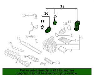 5QF-129-654-K - Intake Pipe 2018-2024 Volkswagen Tiguan | Volkswagen ...