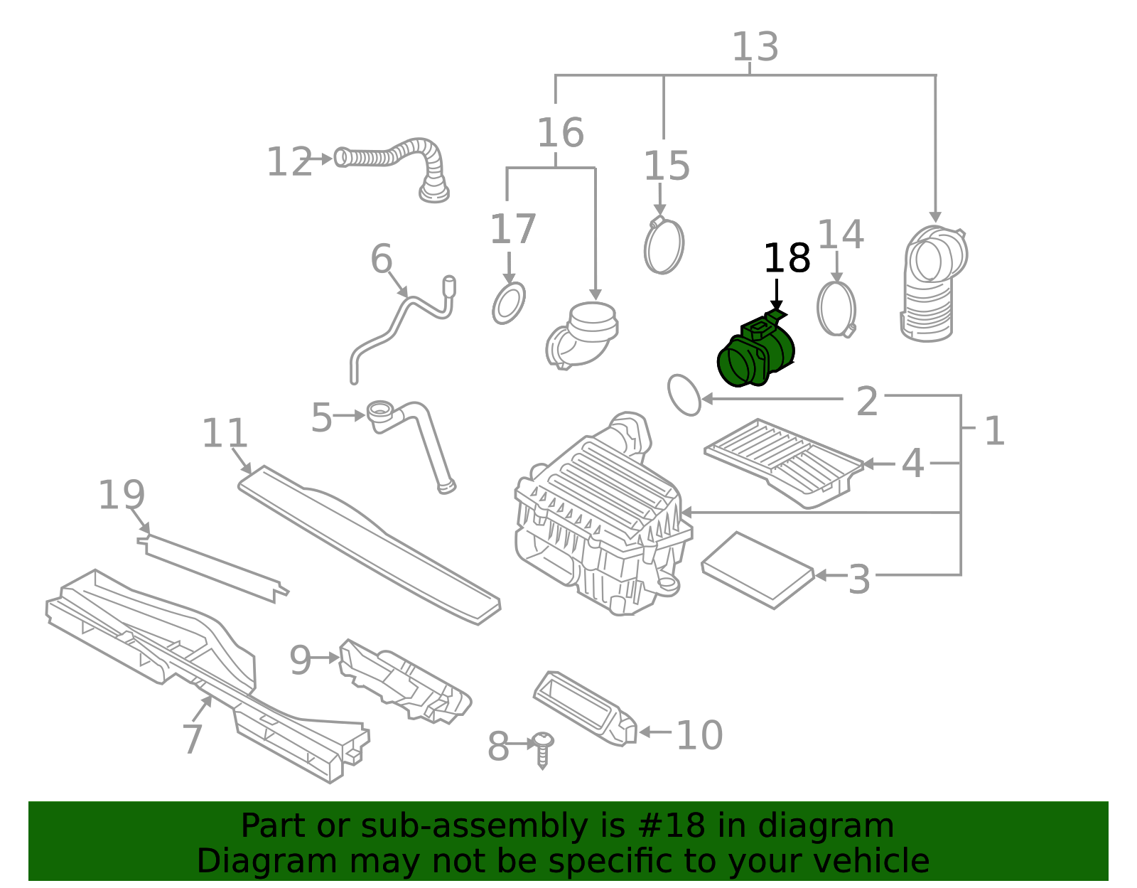 2017-2024 Volkswagen Mass Air Flow Sensor 04L-906-461-B | Retail ...