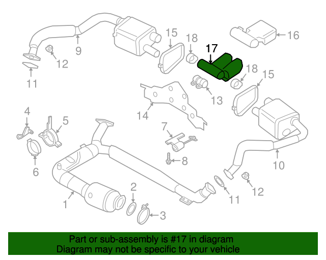 2017-2023 Porsche Tail Pipe 982-251-187-N | OEM Parts Online