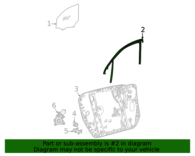 2020-2023 Mercedes-Benz Window Channel 167-725-13-00 | AutoNationParts.com