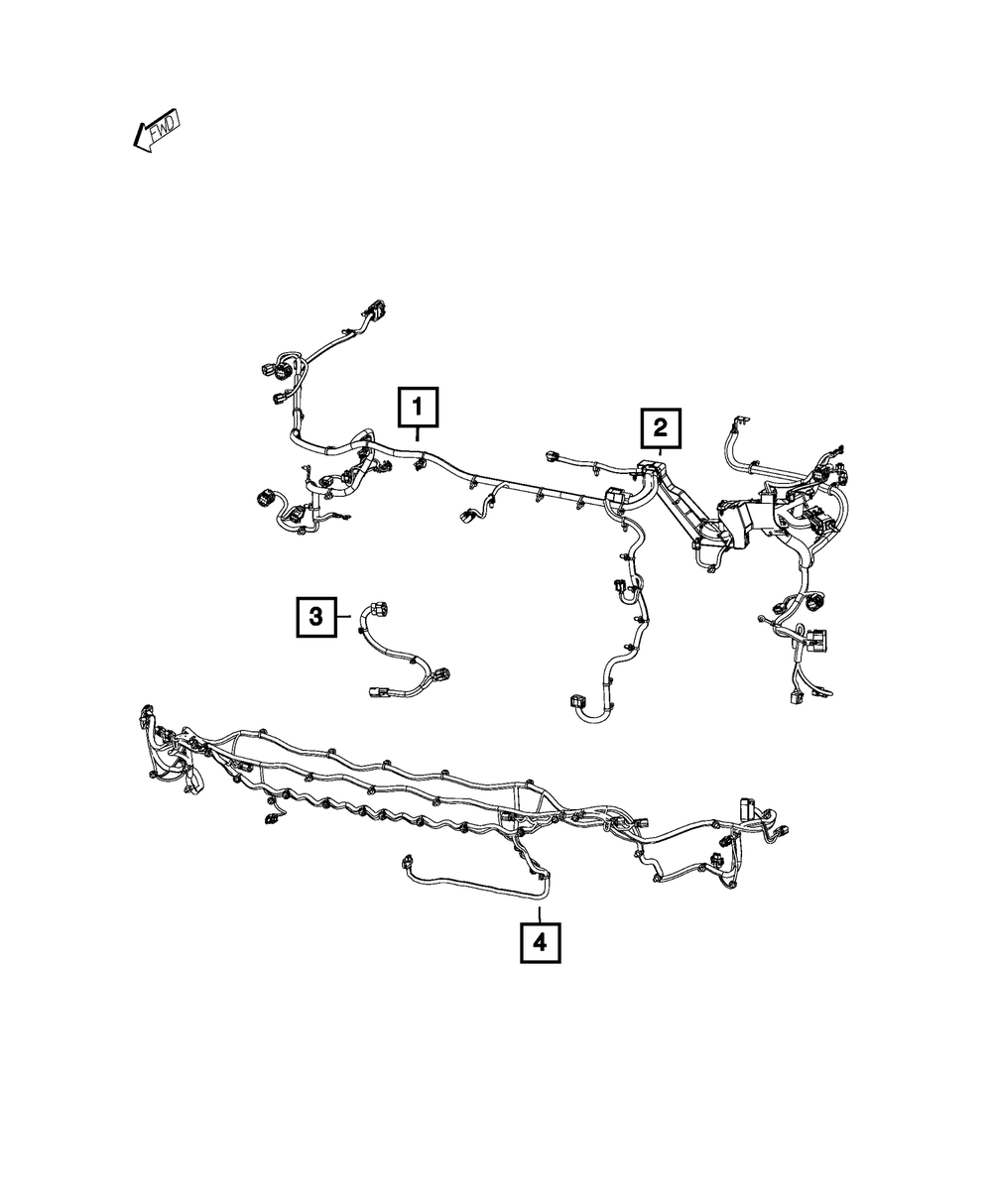 2014-2015 Jeep Cherokee Front Fascia Wiring 68216148AB | Mopar eStore