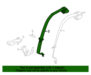 Genuine BMW 72-11-7-435-922 | Center Seat Belt | FREE Shipping on Most ...