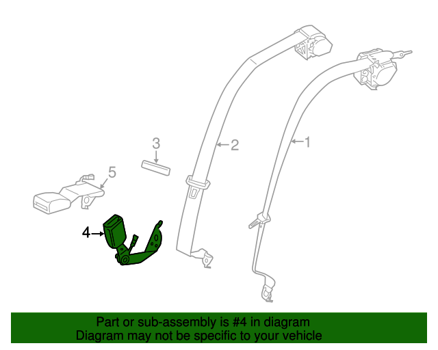 Genuine BMW 72-11-7-435-906 | Outer Buckle | FREE Shipping on Most ...