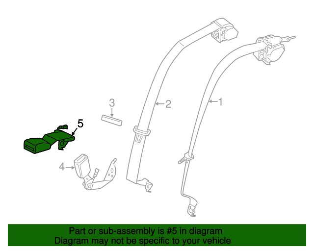 Genuine BMW 72-11-7-435-931 | Center Buckle | FREE Shipping on Most ...