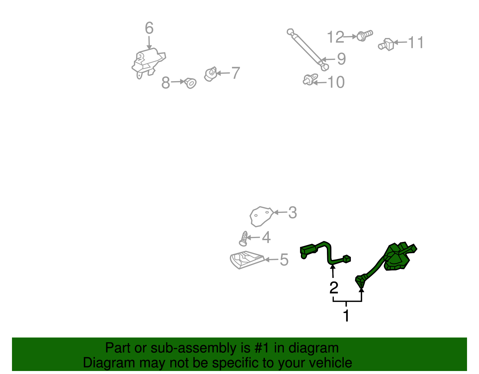 69350-47011 - Lock Assembly 2004-2009 Toyota Prius | Longo Toyota Parts