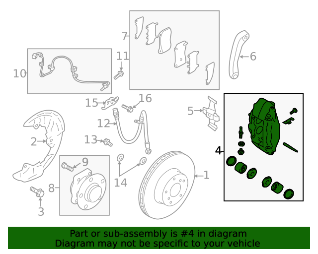 SU003-07198 - Caliper - 2019-2020 Toyota 86 | OEM Genuine Toyota Parts