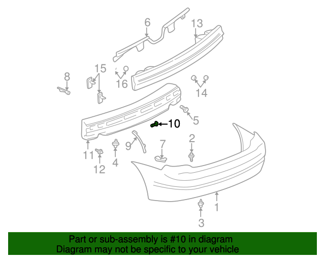 1997-2004 GM Bumper Cover Bolt 11515676 | GMPartsDirect.com