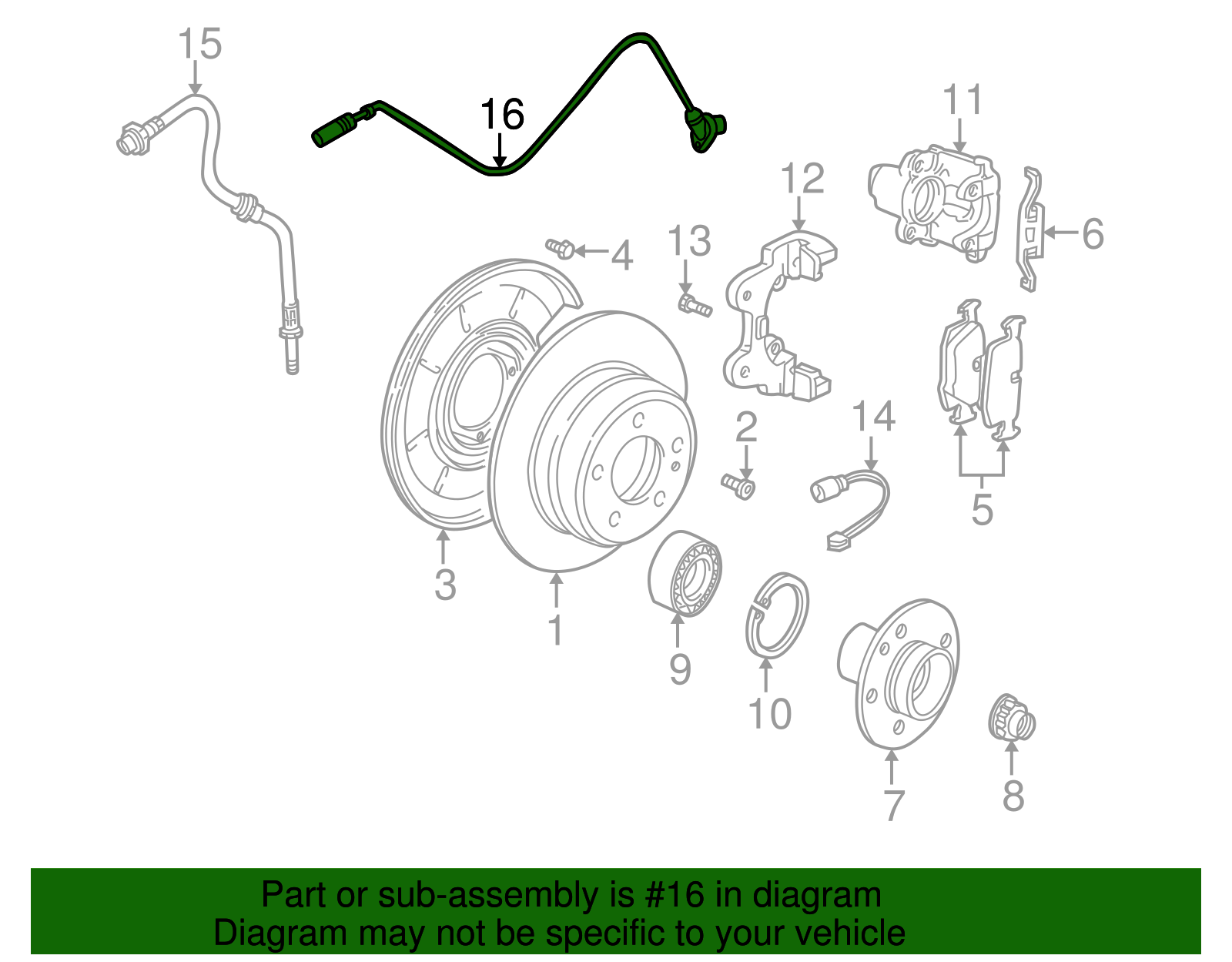 34-52-3-420-331 - ABS Sensor 2004-2010 BMW X3 | Online BMW Shop