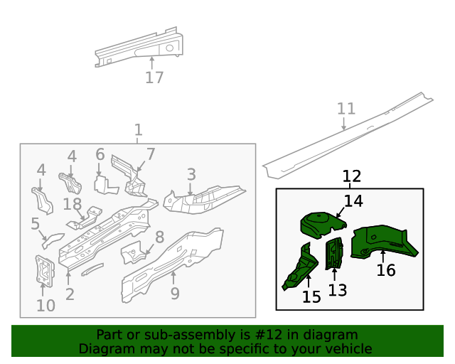 2018-2022 Volkswagen Tiguan Apron Assembly 5QN-805-115 | QuirkParts