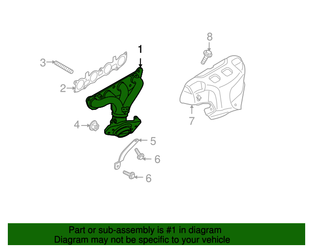 14002-EE00A - Exhaust Manifold - 2009-2011 Nissan Versa | Nissan OEM ...