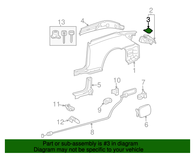58385-AA030 - Trough Bracket - 2004-2008 Toyota Solara | OEM Genuine ...