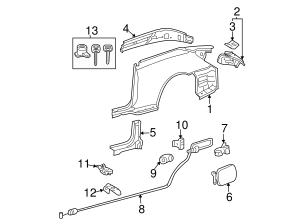 58385-AA030 - Trough Bracket - 2004-2008 Toyota Solara | OEM Genuine ...