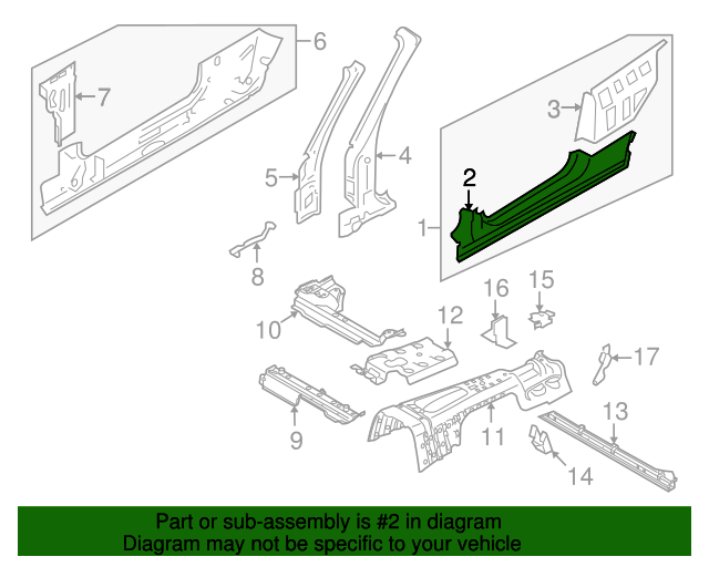 41217193255 - 2008-2013 BMW Outer Rocker (41-21-7-193-255) | BMW of ...