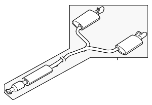 2016-2018 Ford Explorer Muffler FB5Z-5230-E | OEM Ford Parts Direct