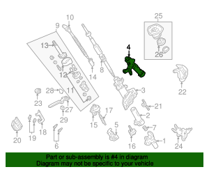 45280-60510 - Steering Column Bracket 1998-2002 Toyota Land Cruiser ...