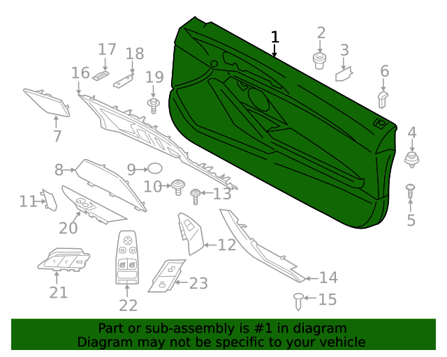 Genuine BMW 51-41-9-461-657 | Door Trim Panel | FREE Shipping on Most ...