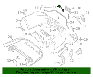 Genuine Tow Eye Cap for 2018-2020 Mercedes-Benz | OEM Part# 238-885-89 ...