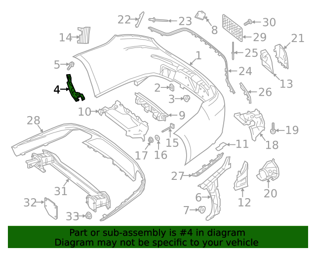 238-885-85-00 - Bumper Cover Bracket 2018-2023 Mercedes-Benz ...
