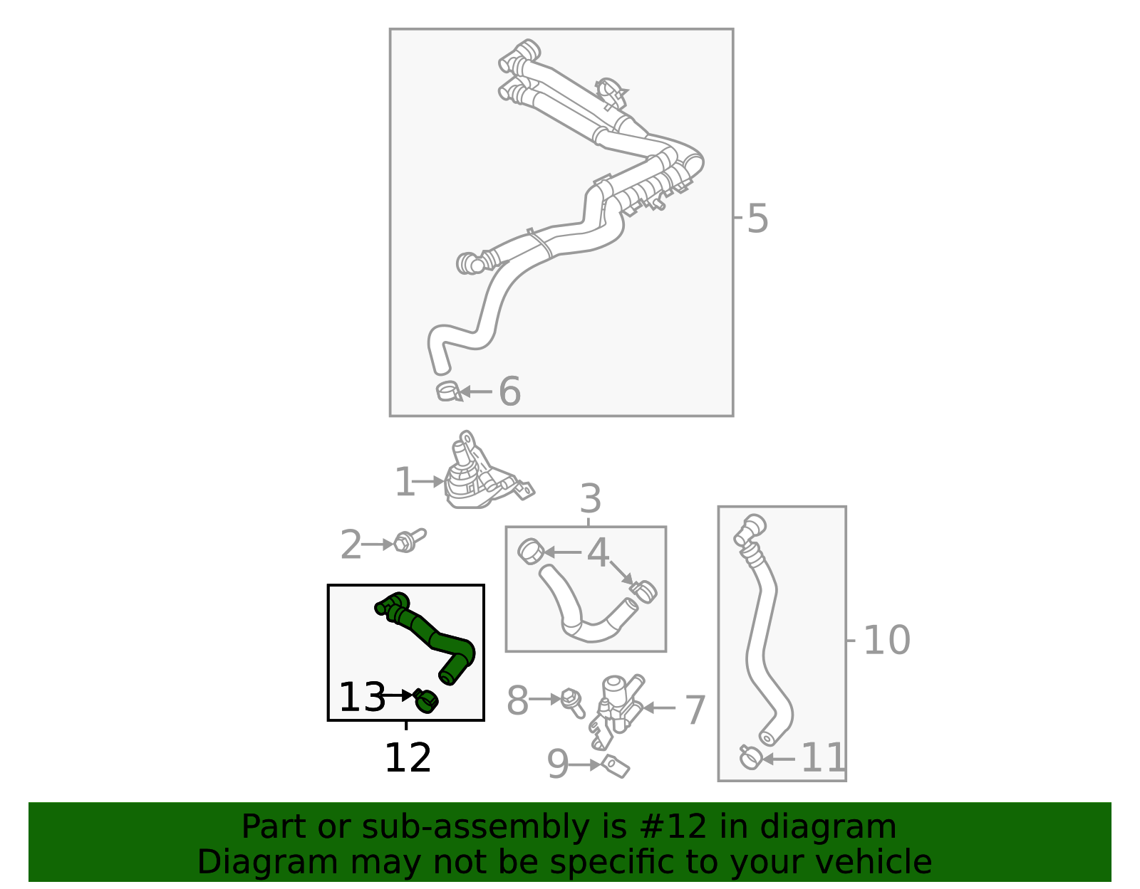 Genuine OEM Ford Part - Motorcraft™ Radiator Coolant Hose KM-7239 ...