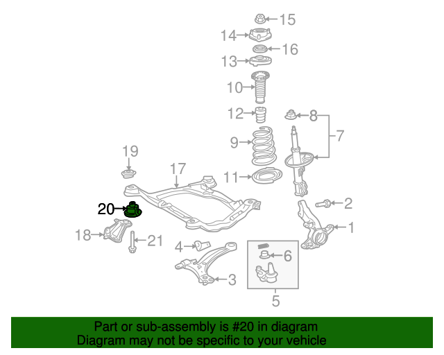2002-2020 Toyota Engine Cradle Insulator 52217-06010 | Toyota Parts