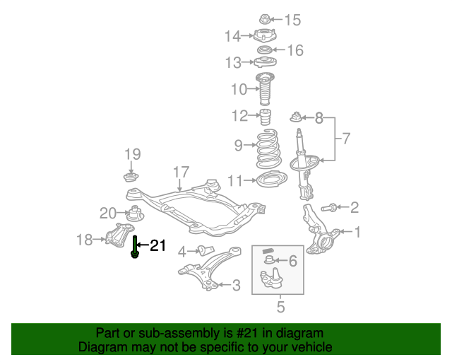 2004-2023 Toyota Engine Cradle Bolt 90080-11470 | Toyota Parts