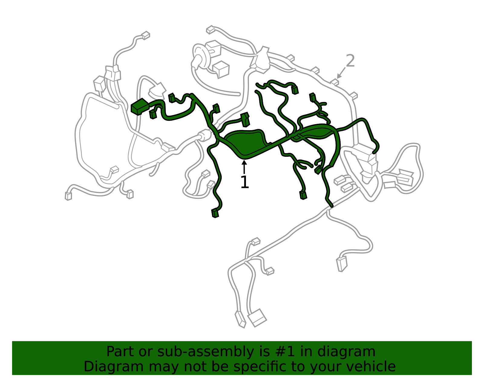 Genuine OEM Ford Part - Engine Harness LU5Z-12A581-ED | Genuine OEM ...