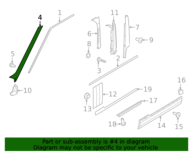 Genuine OEM Front Molding Part# LR076494 Fits 2013-2022 Land Rover ...