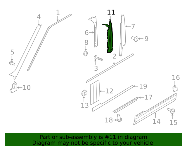 2022-2023 Land Rover Range Rover Front Molding Insulator LR181875 | OEM ...