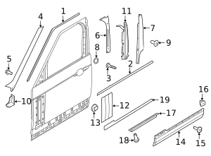 2013-2022 Land Rover Range Rover Windshield Molding LR076493 ...