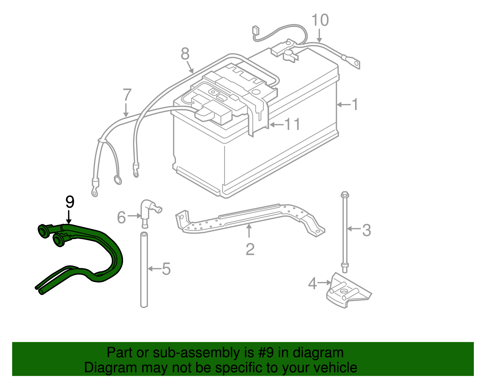 61-12-9-130-313 - Battery cable (plus pole) 2011-2013 BMW | AutoNation ...