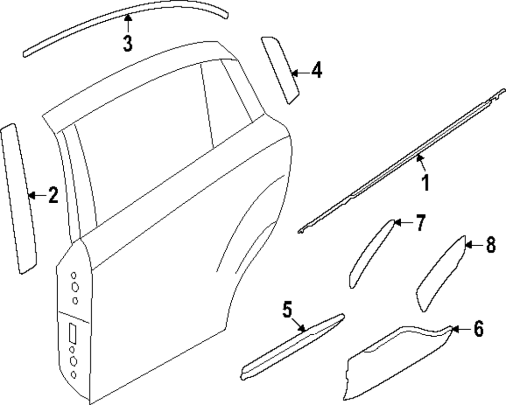 91112FN26A - 2024 Subaru Crosstrek - Lower Molding | Subaru Parts HQ