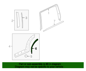 2005-2016 Land Rover Side Molding Seal Strip CGE500420 | JaguarParts.com