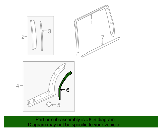 Genuine Side Molding Seal Strip for 2005-2016 Land Rover | Land Rover ...