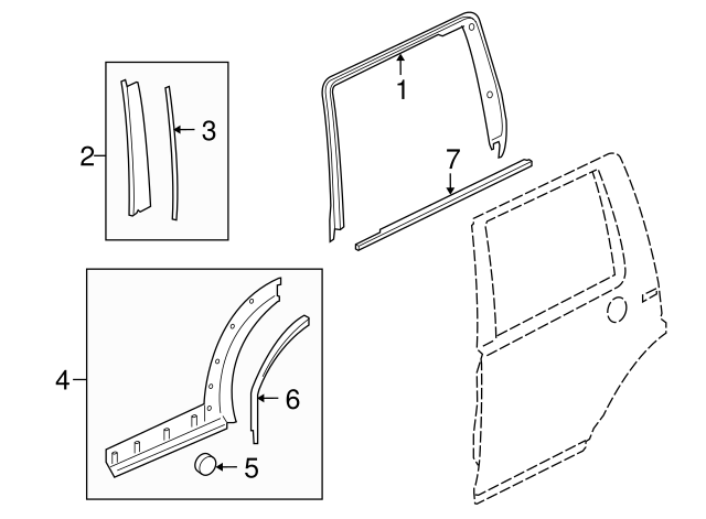 Genuine Side Molding Seal Strip for 2005-2016 Land Rover | Land Rover ...