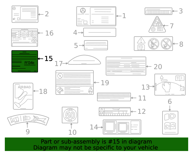 000-817-77-04 - AC Label 2020-2022 Mercedes-Benz | Mercedes-Benz USA Parts