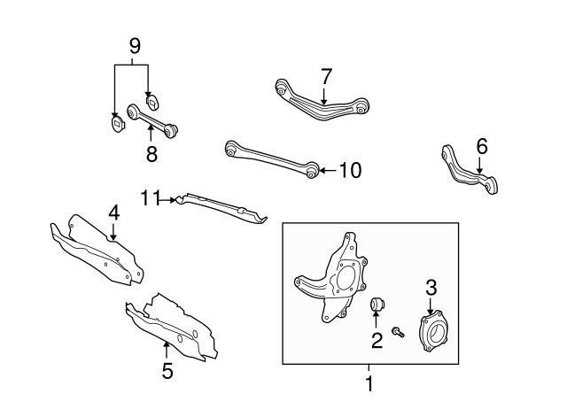 2007-2014 Mercedes-Benz Knuckle 221-350-32-08 | MB OEM Parts