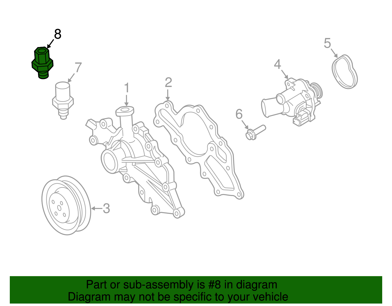 1996-2011 Ford Temp Sending Unit F7DZ-10884-AA | Miracle Ford Parts