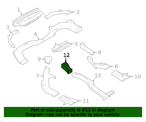 27930-6CA0A - Center Duct 2019-2024 Nissan Altima | Nissan Parts ...