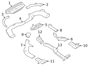 2019-2024 Nissan Altima Vent Duct 27860-6CA0A | Nissan Parts ...