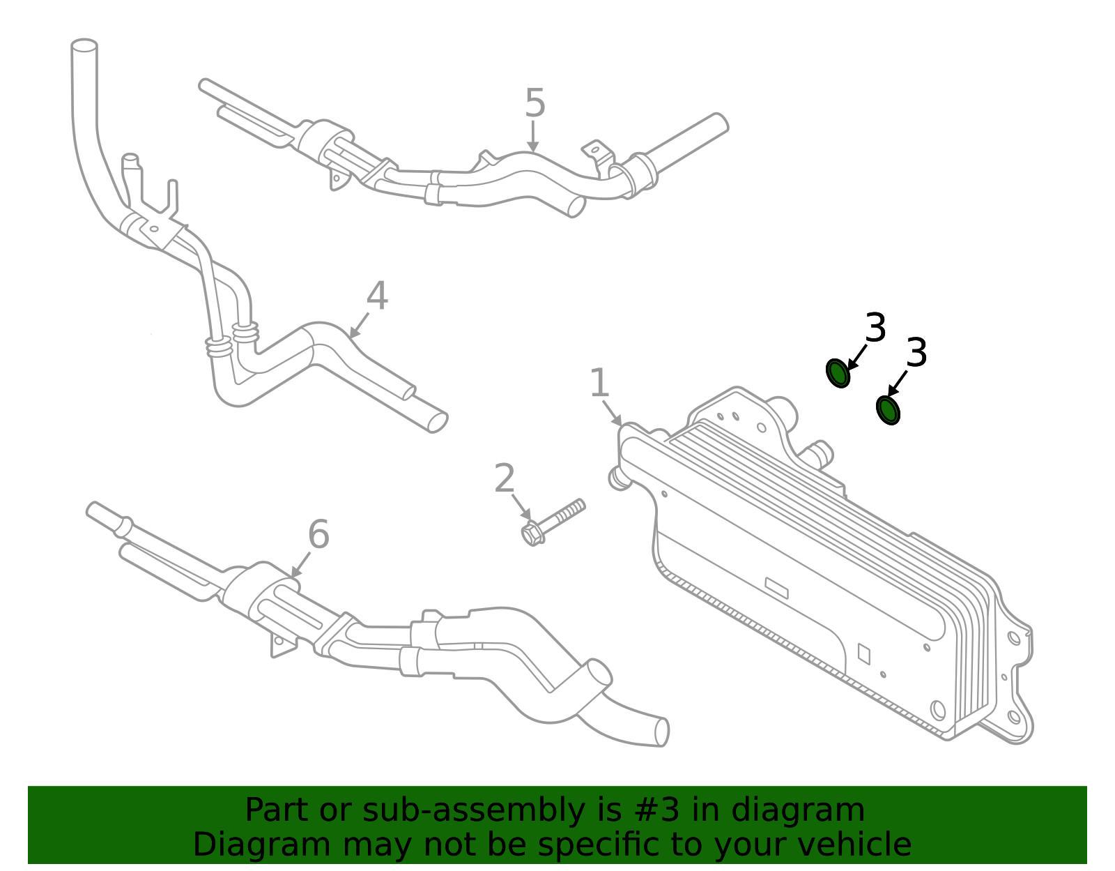 Genuine OEM Ford Part - Automatic Transmission Oil Cooler Hose O-Ring ...