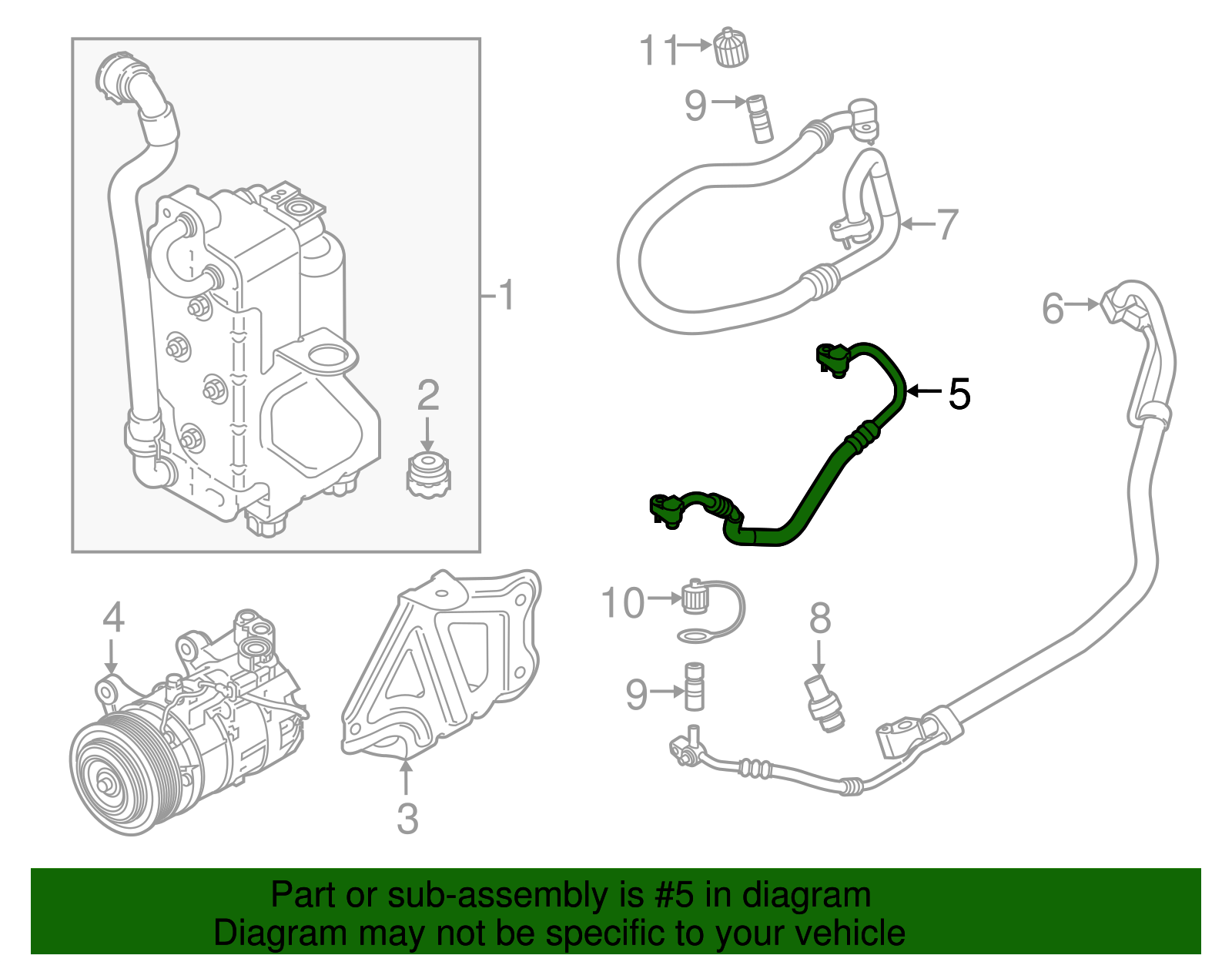 2018-2021 BMW | Pressure Hose | 64539354553 | BMW OEM Parts Store