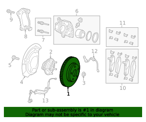 2014-2023 Mopar Disc Brake Rotor 04779884AC | Mopar Parts Canada