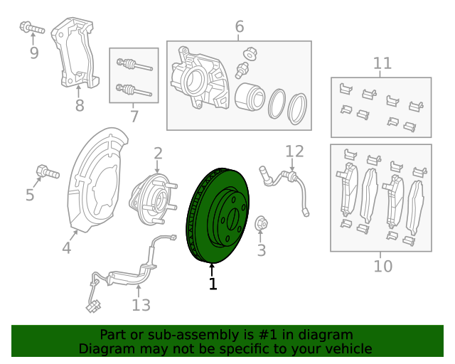 2014-2023 Mopar Disc Brake Rotor 04779884AC | Mopar Parts Canada