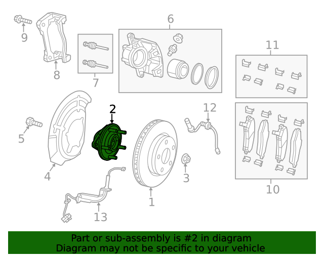 2014-2022 Jeep Cherokee Hub Assembly 68141123AD | TascaParts.com