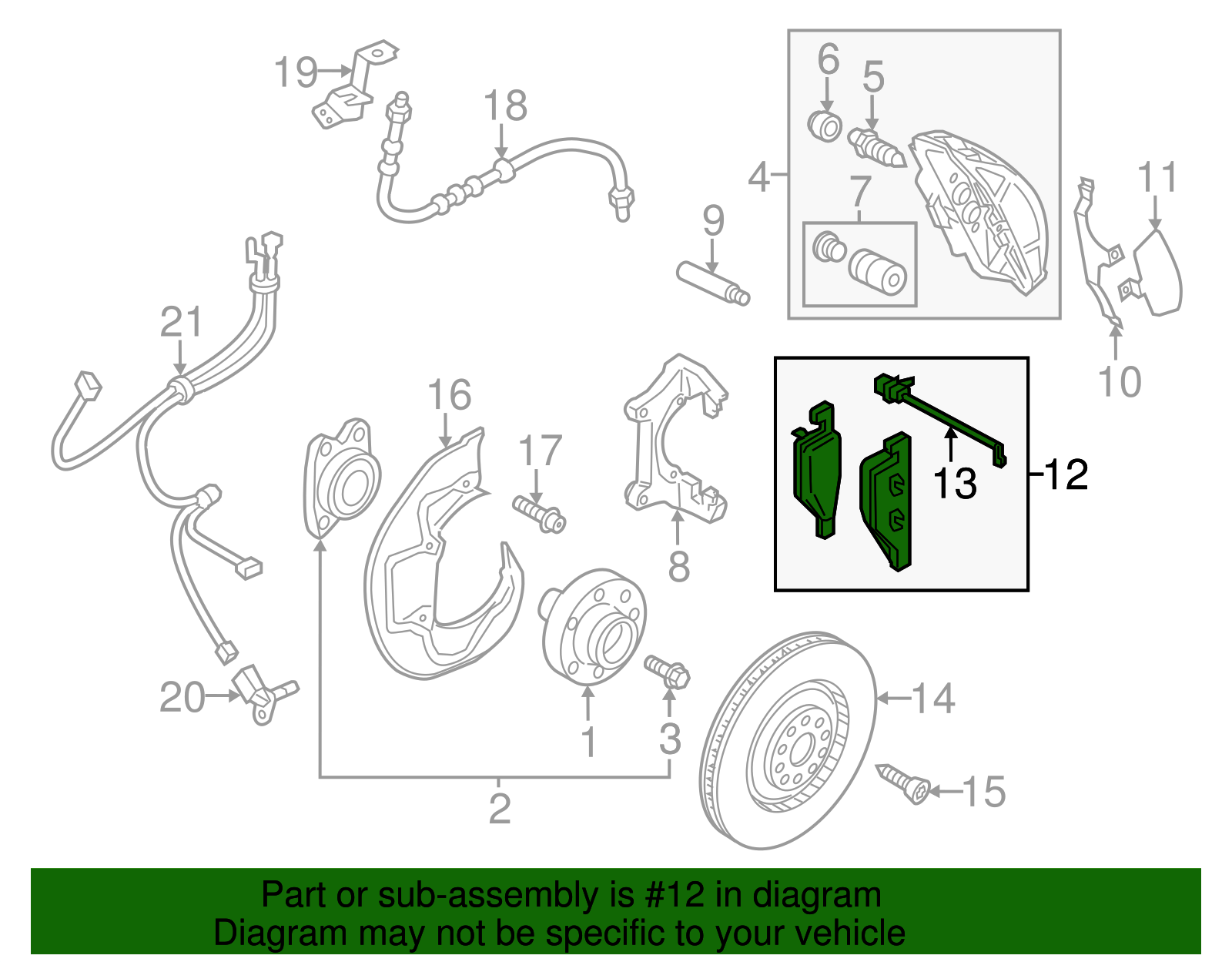 8R0-698-151-AF - Brake Pads 2011-2018 Audi | Audi OEM Parts
