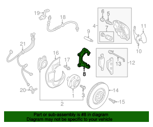 2011-2018 Audi Caliper Mount 4H0-615-125-A | Audi USA Parts