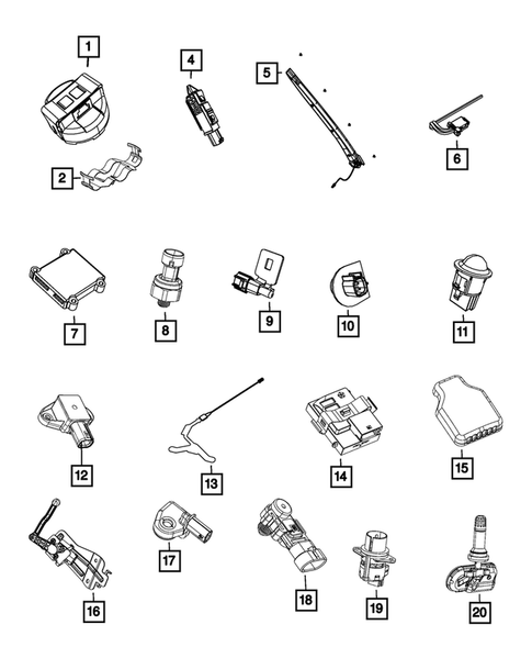 Sensors for 2019 Jeep Cherokee | Mopar Online Parts