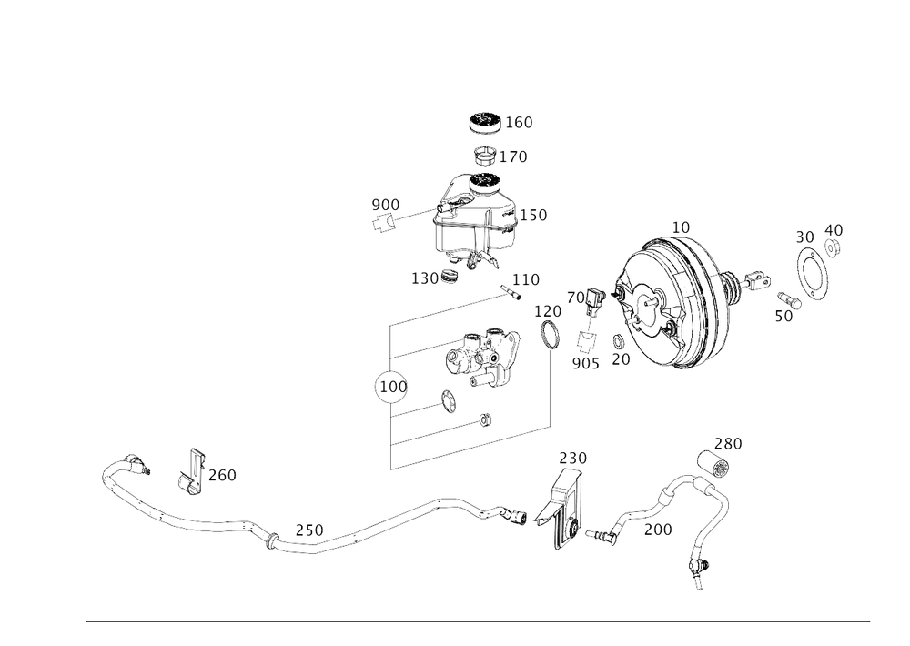 222-430-11-30 - 2014-2021 Mercedes-Benz - Parts Kit, Brake Booster ...