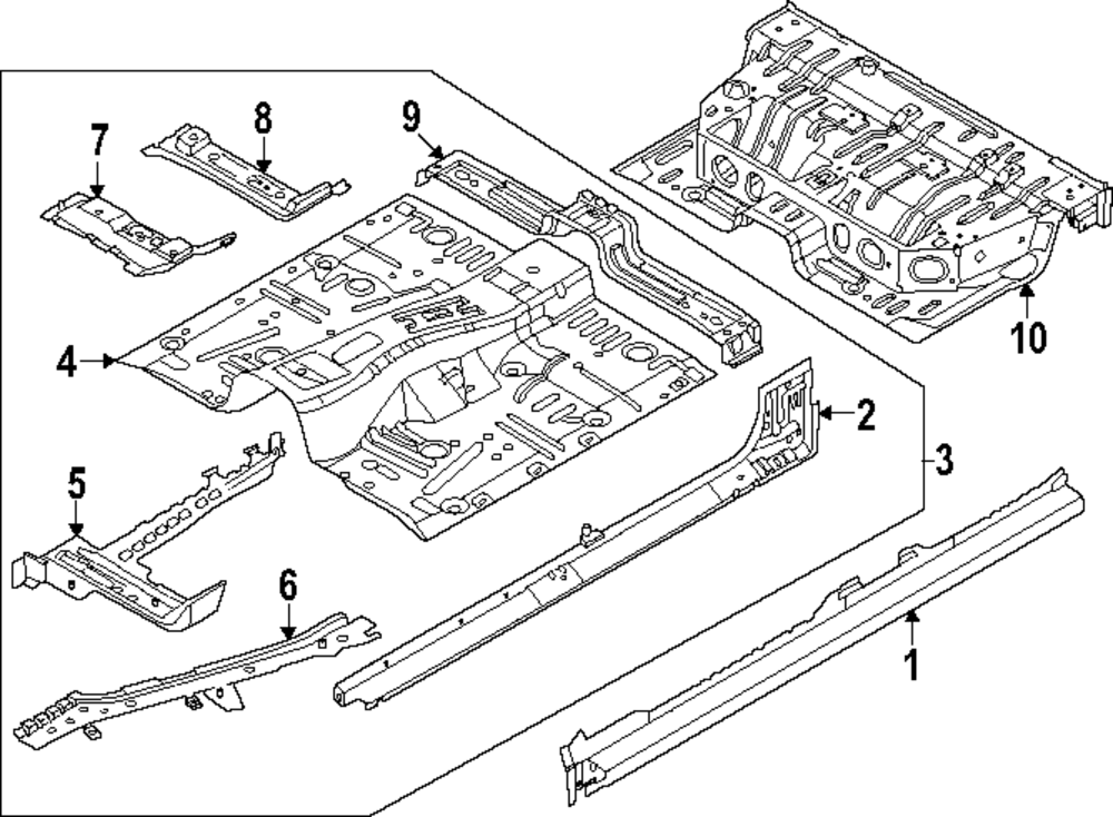 N1WZ-2610129-B - Inner Rocker 2024 Ford Ranger | Big 3 Auto Parts