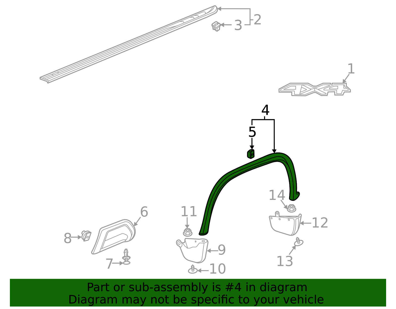 2020-2025 GMC Sierra 3500 HD Molding (Replaces Part Number 84788998 ...